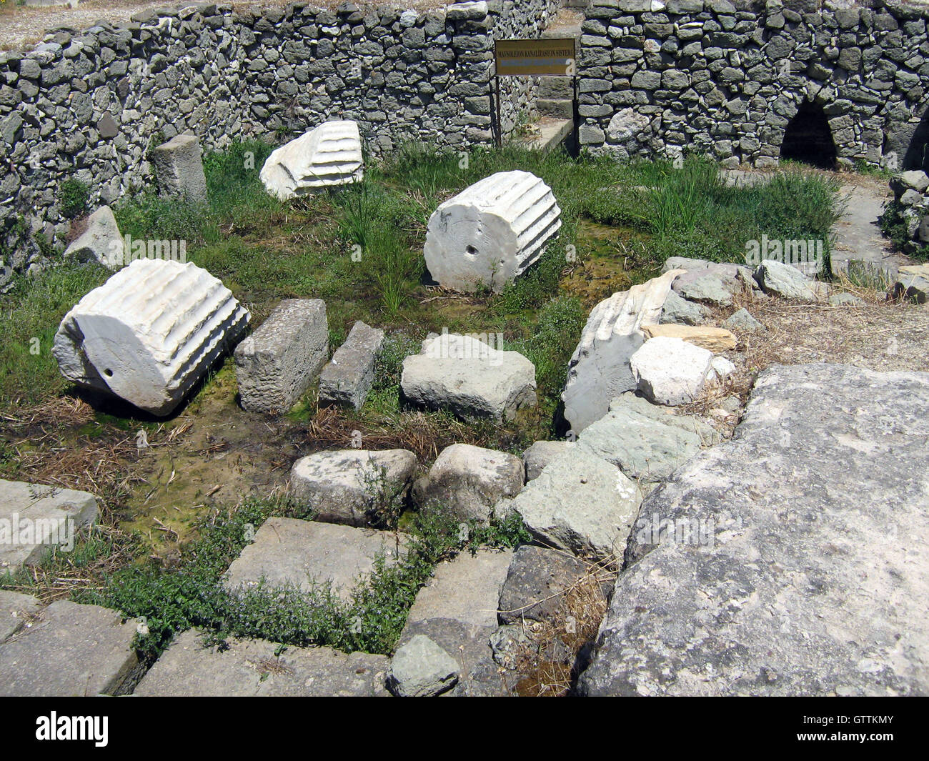 The Mausoleum at Halicarnassus or Tomb of Mausolus, Bodrum, Turkey ...