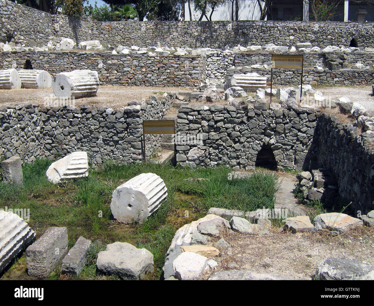 The Mausoleum at Halicarnassus or Tomb of Mausolus, Bodrum, Turkey ...
