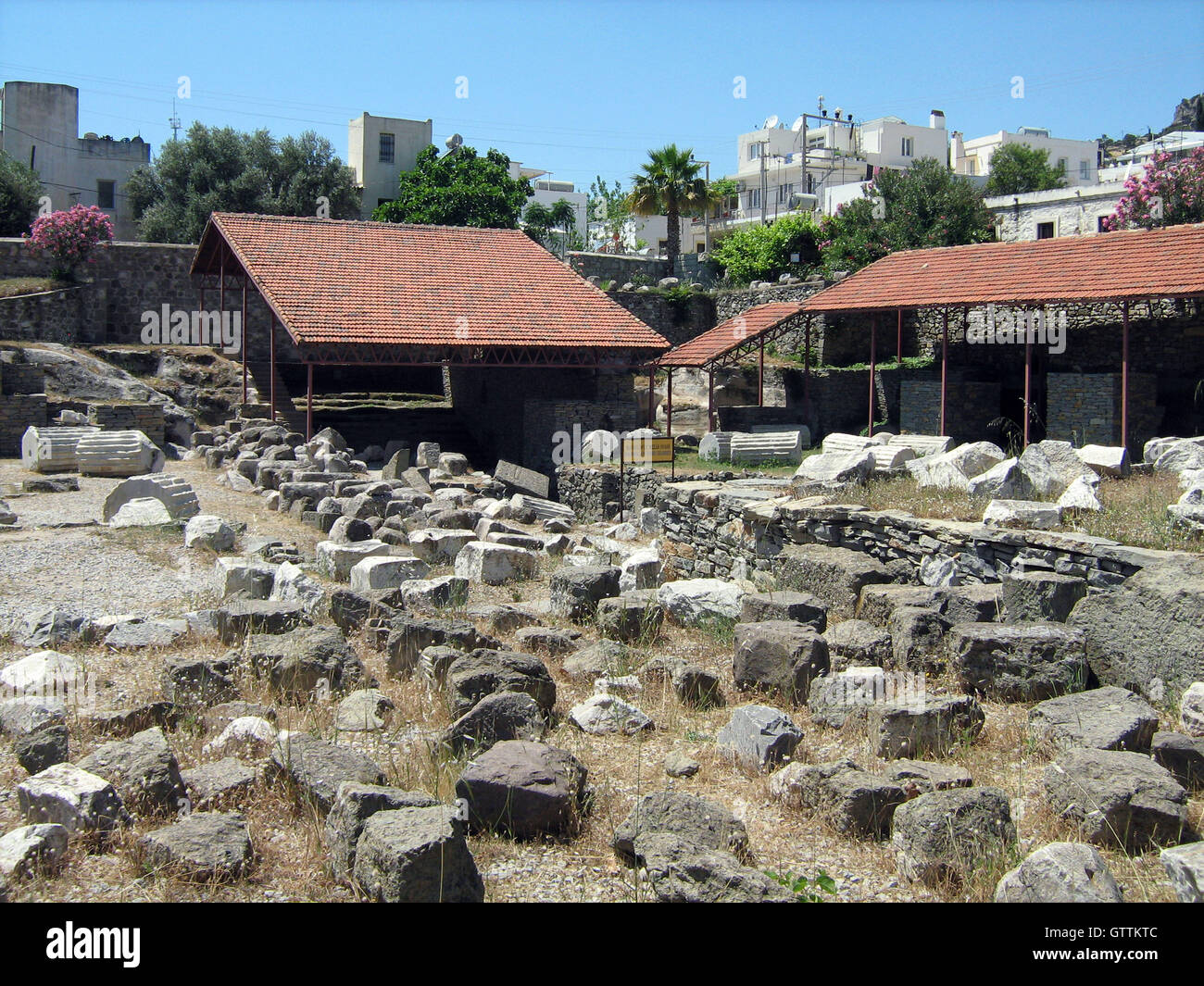 The Mausoleum at Halicarnassus or Tomb of Mausolus, Bodrum, Turkey ...