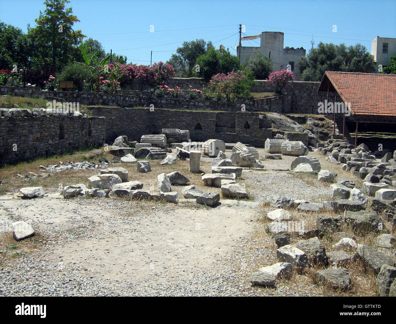 The Mausoleum at Halicarnassus or Tomb of Mausolus, Bodrum, Turkey ...