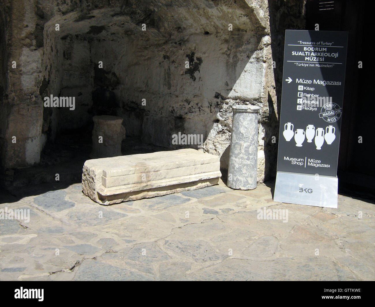 The Mausoleum at Halicarnassus or Tomb of Mausolus, Bodrum, Turkey ...