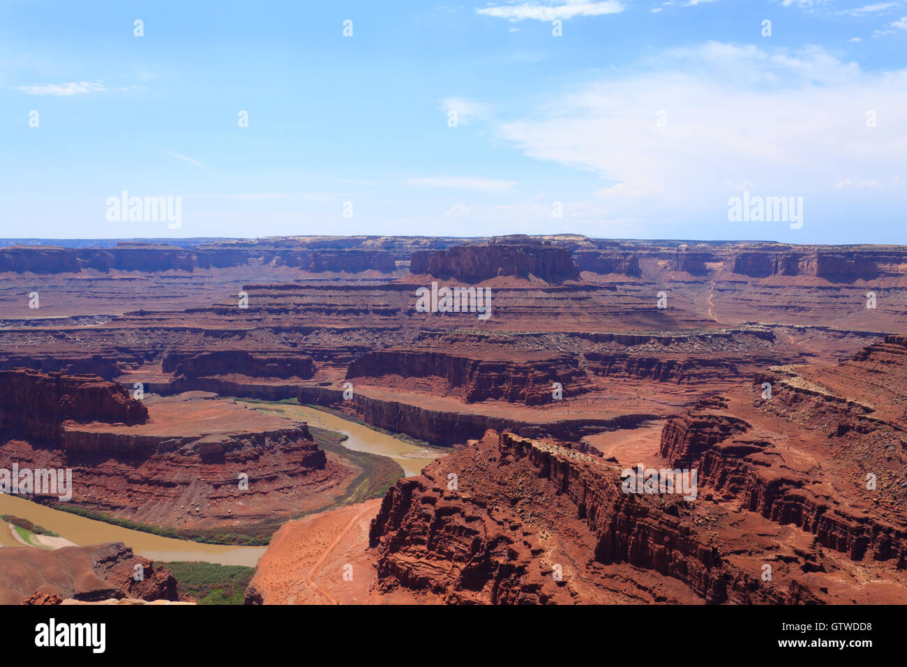 Colorado river canyon. Panorama from Utah. Red rocks. United States of ...