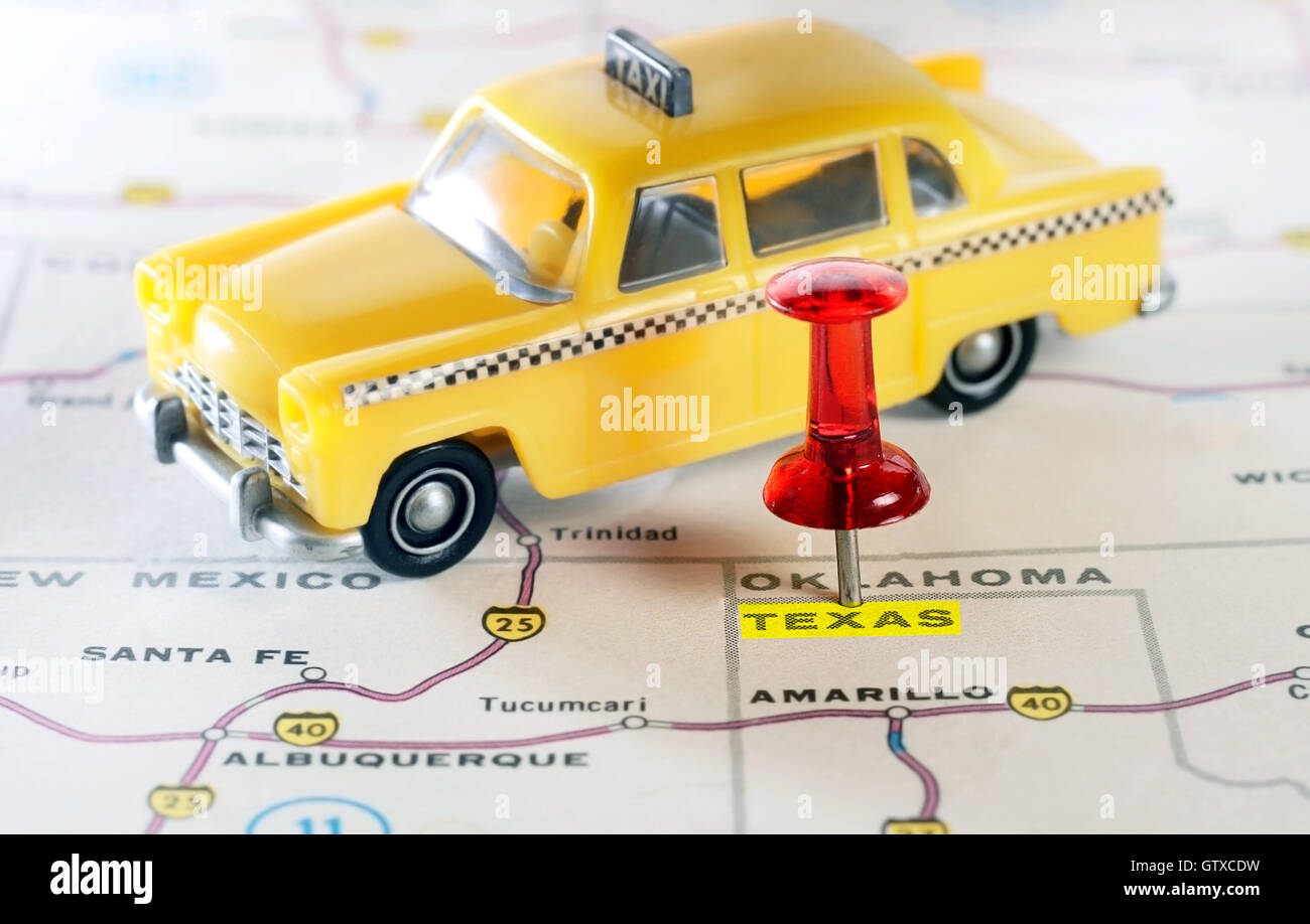 Map of america texas pin hi-res stock photography and images - Alamy