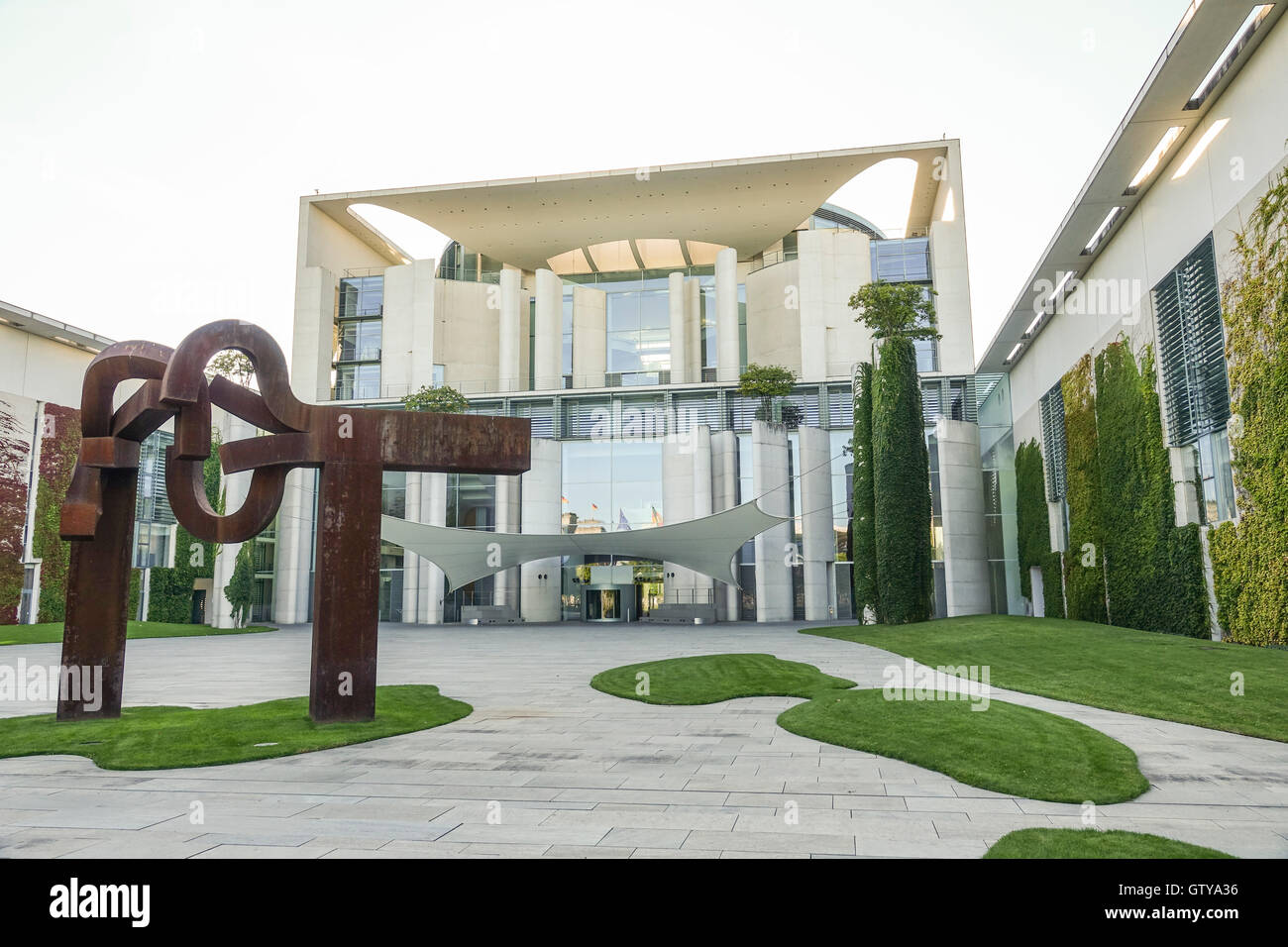 Modern building of German Chancellery - Bundeskanzleramt Berlin Stock ...