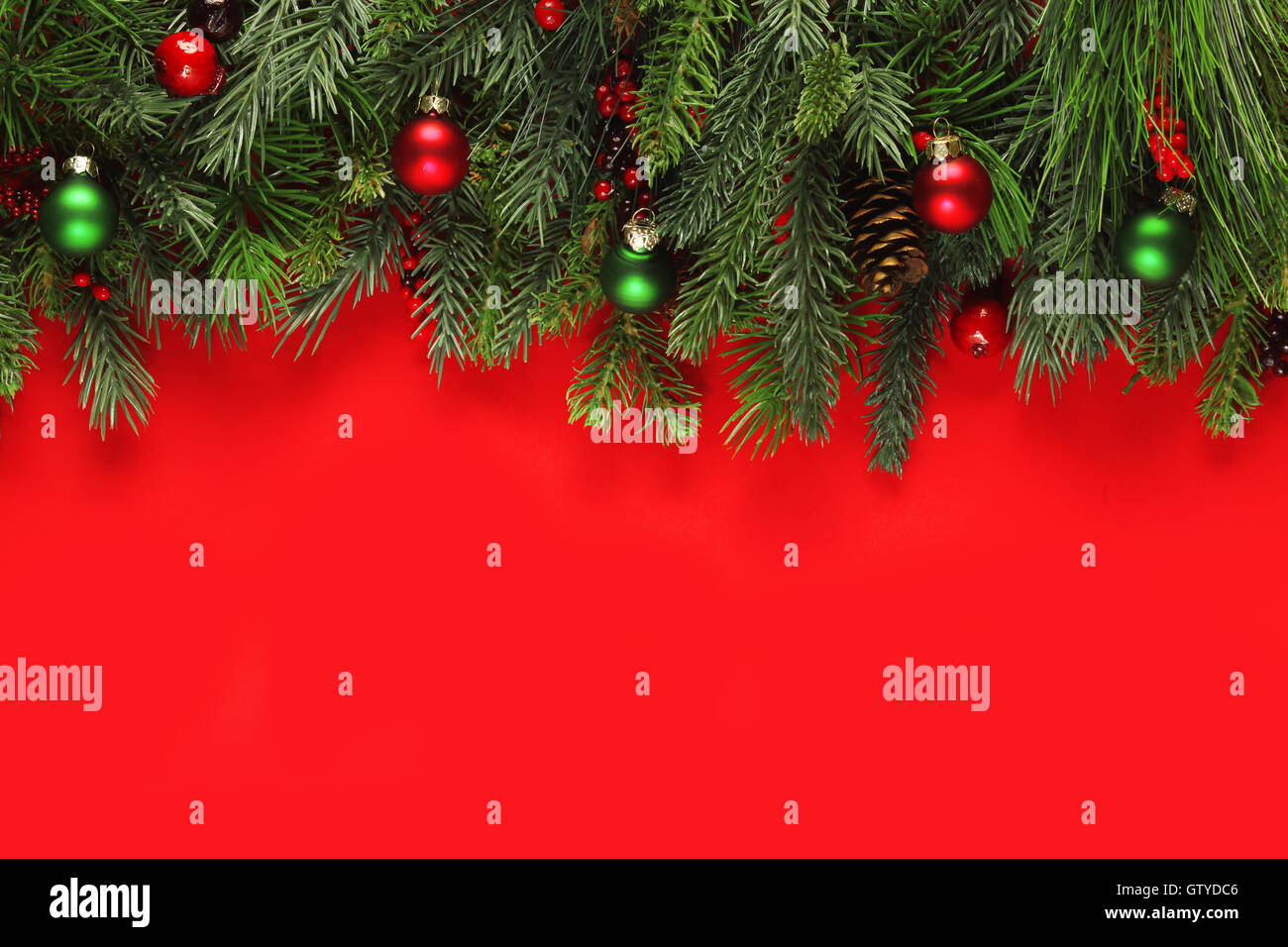 Christmas branches background Stock Photo - Alamy