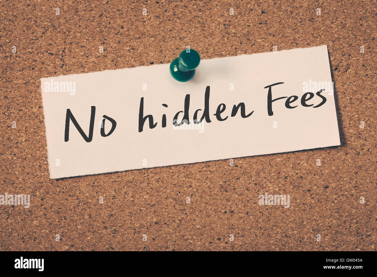 No hidden fees Stock Photo - Alamy