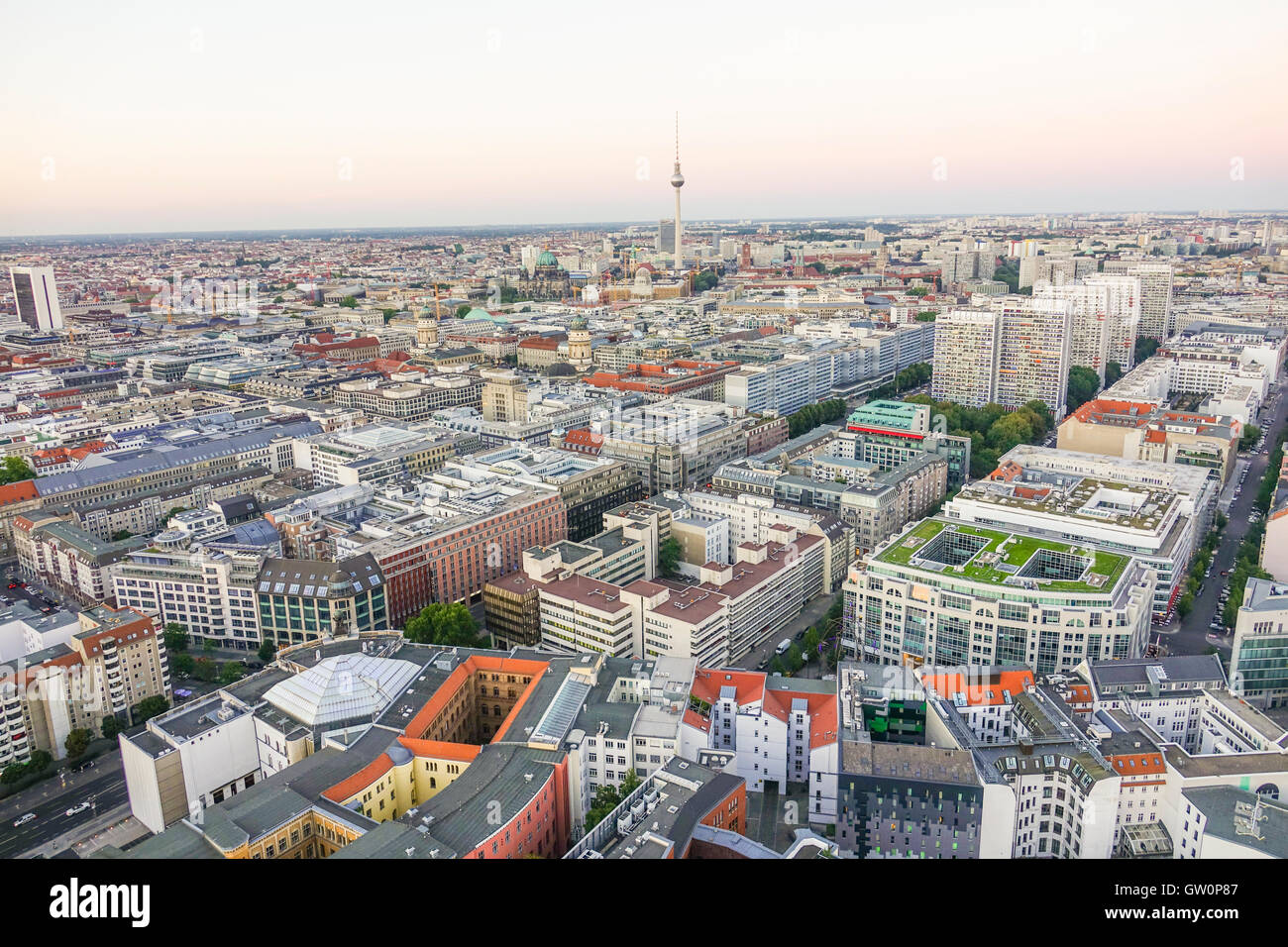 Aerial view over the city of Berlin Germany Stock Photo - Alamy