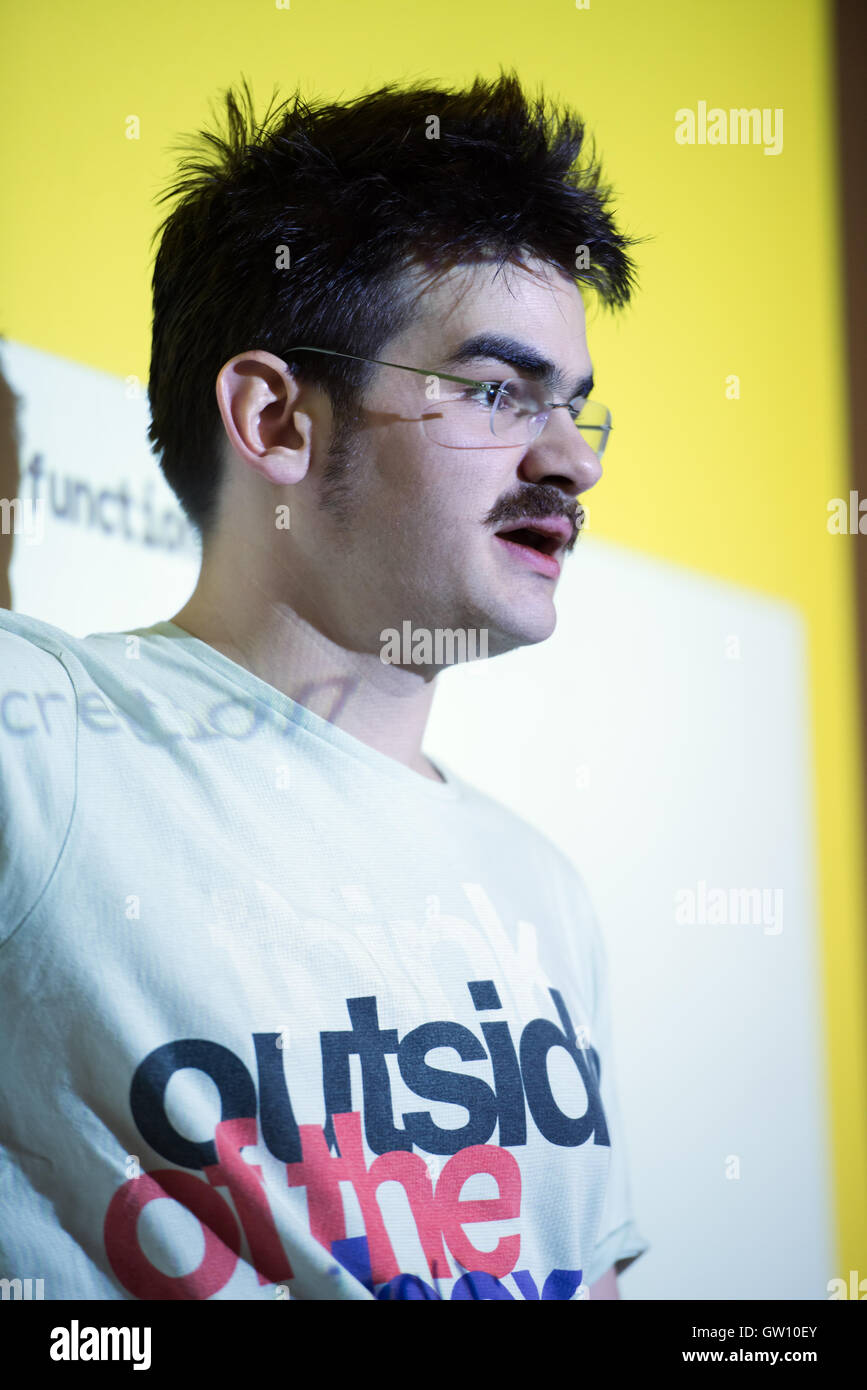 young computer technology students on code programming class have ...