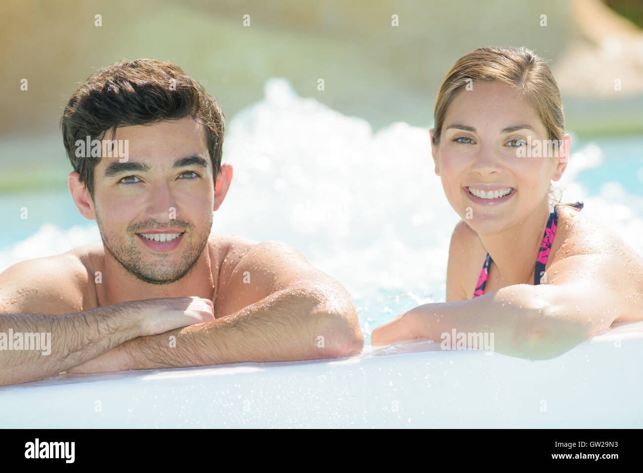 couple in jacuzzi Stock Photo - Alamy