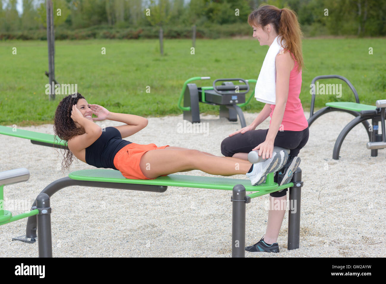 fitness activity area Stock Photo - Alamy