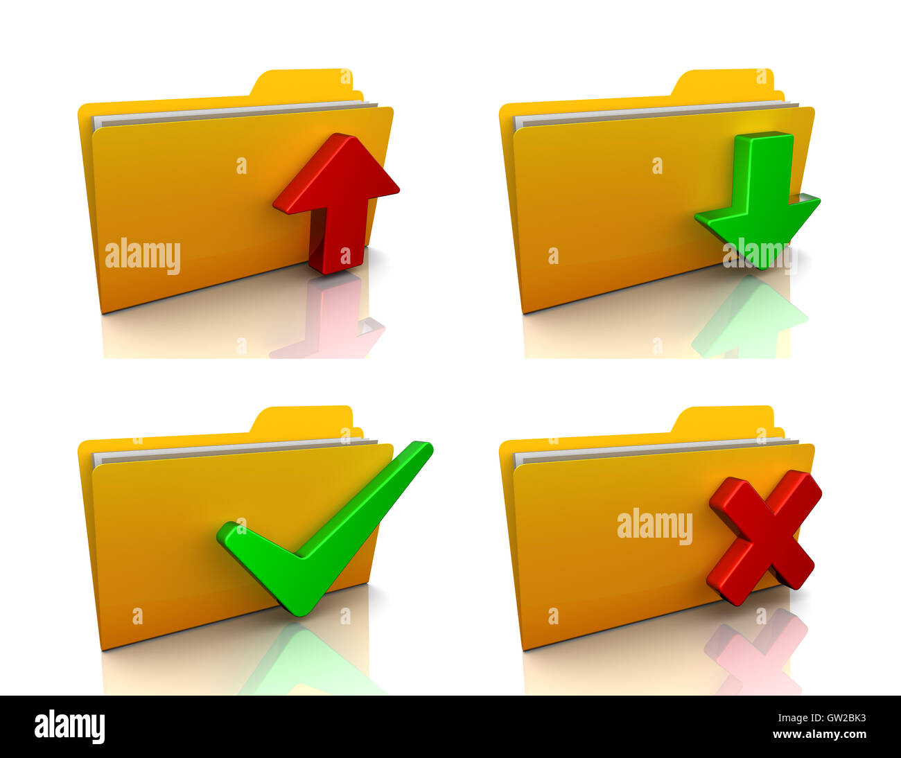 Download file folder icon 3d Cut Out Stock Images & Pictures - Alamy