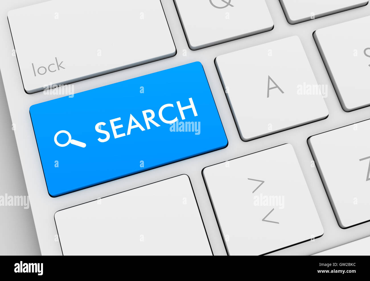 search keyboard concept 3d illustration Stock Photo - Alamy