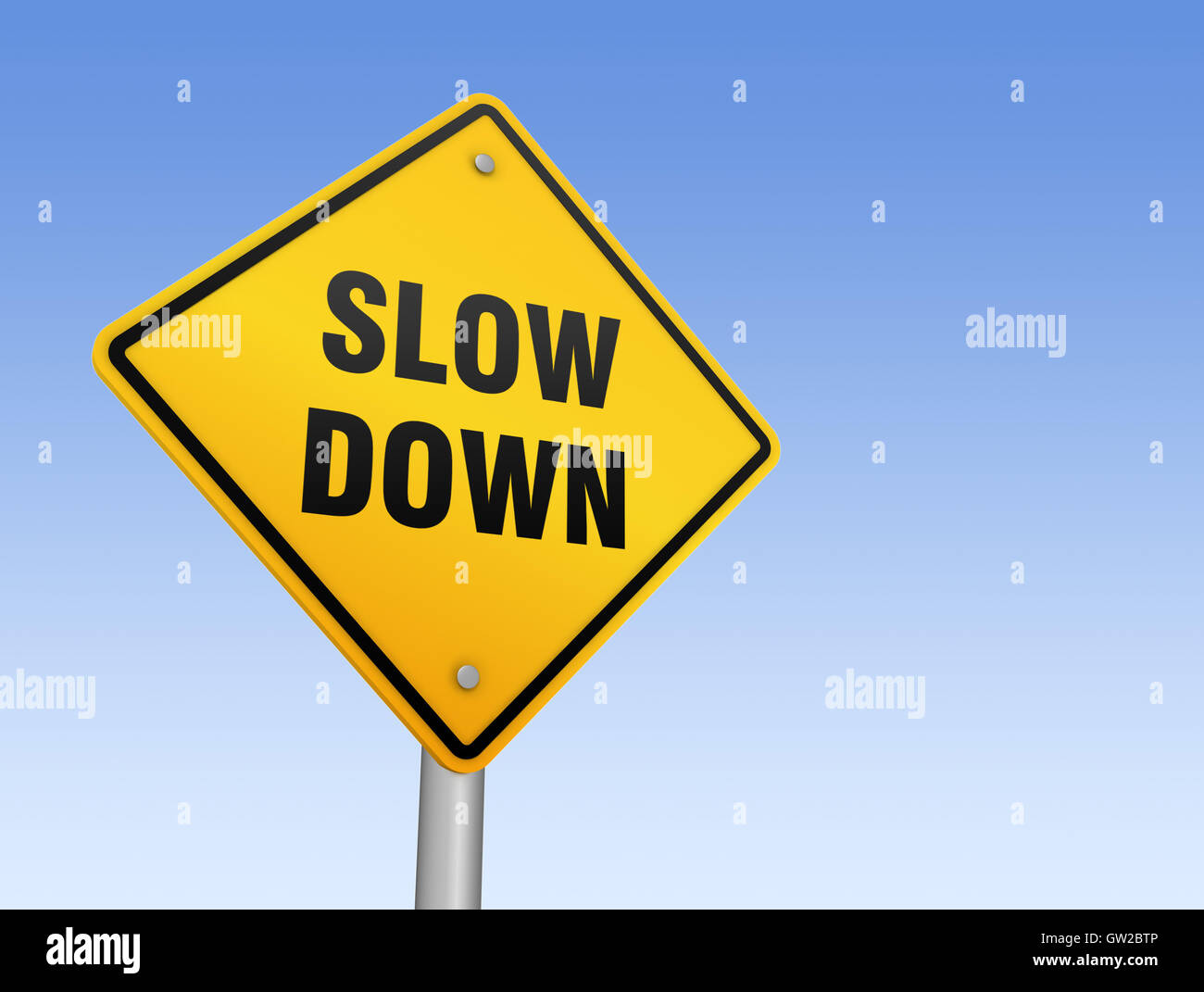 Go slow road sign hi-res stock photography and images - Alamy