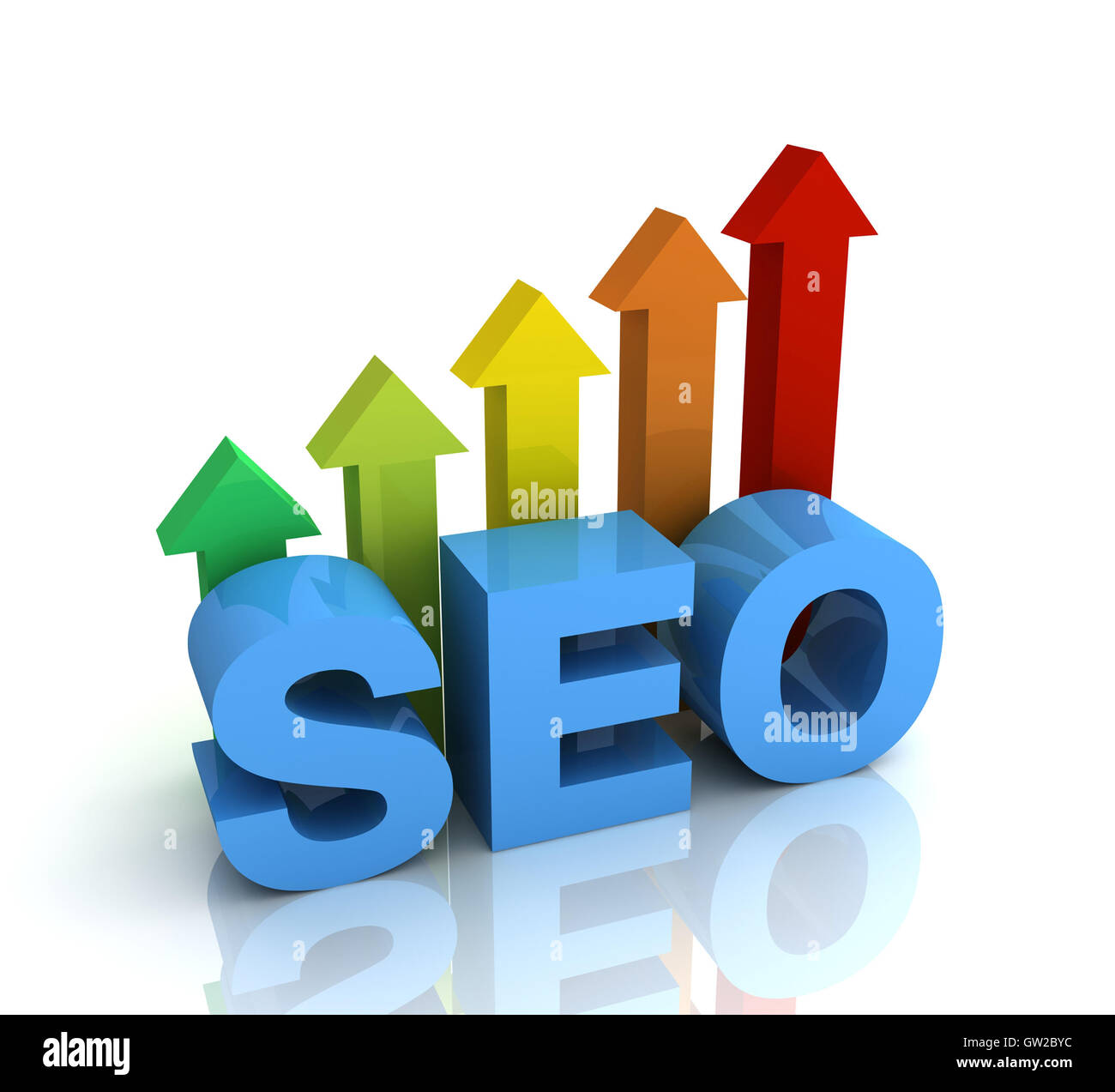 seo 3d illustration isolated on white background Stock Photo - Alamy