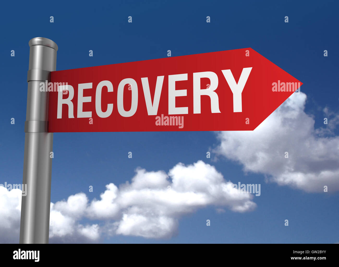Economic recovery road sign hi-res stock photography and images - Alamy