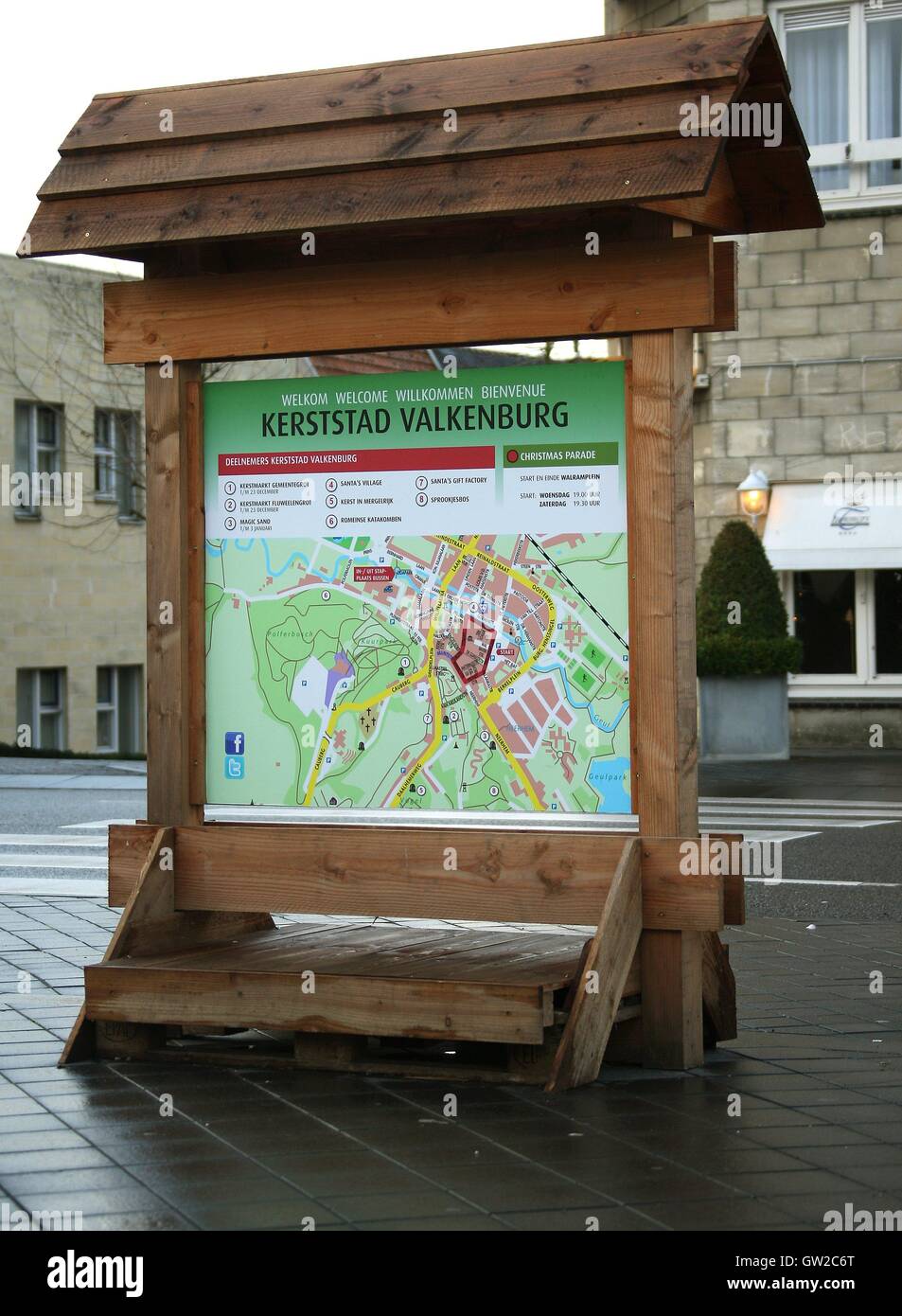 Tourist information map outside the railway train station on ...