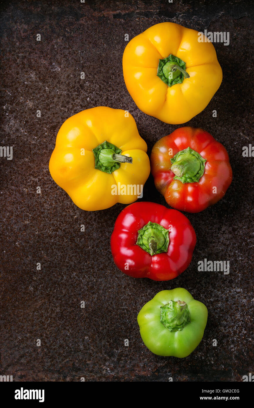 Variety of colorful paprika peppers Stock Photo - Alamy