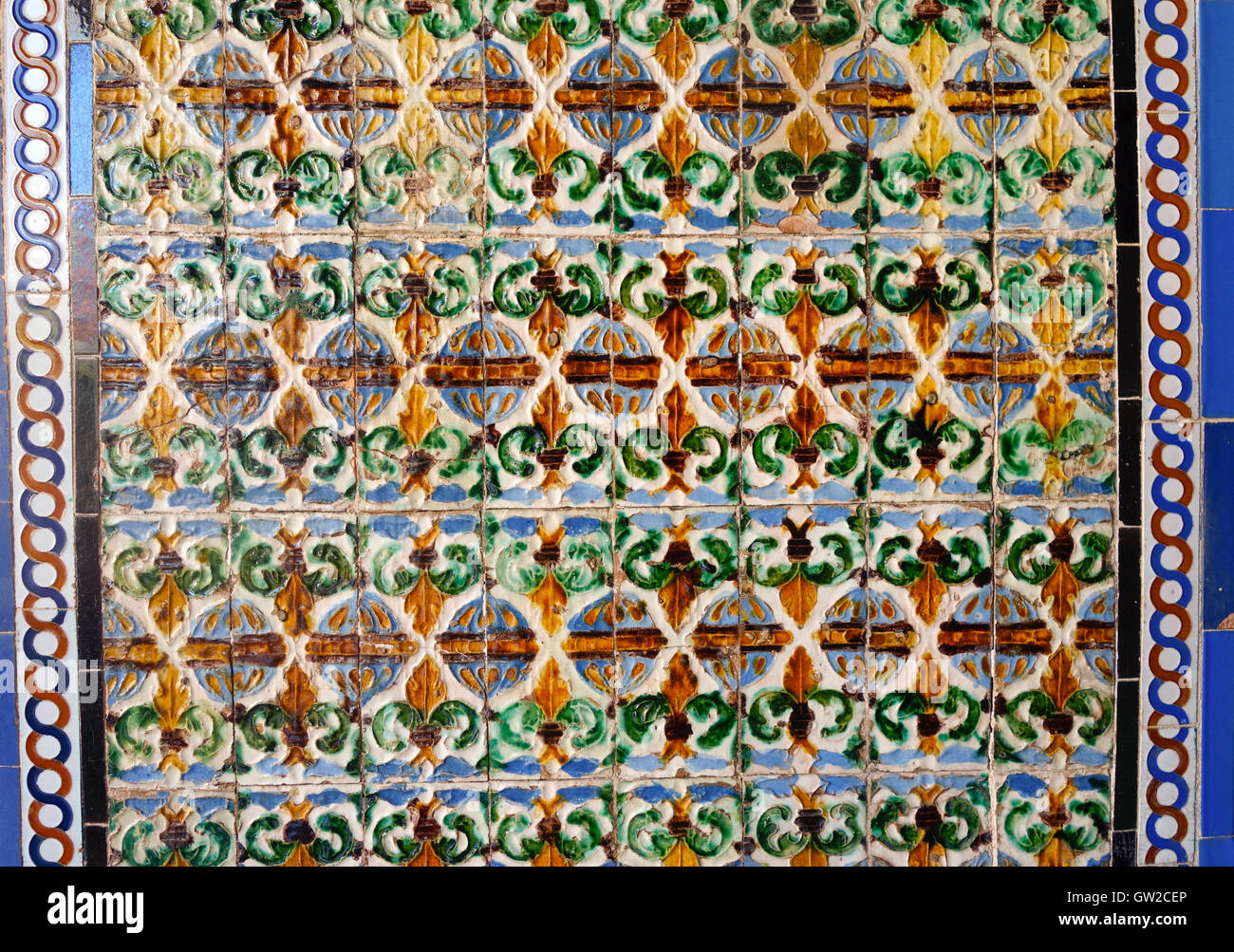 Seville alcazar ceramic tiles hi-res stock photography and images - Alamy