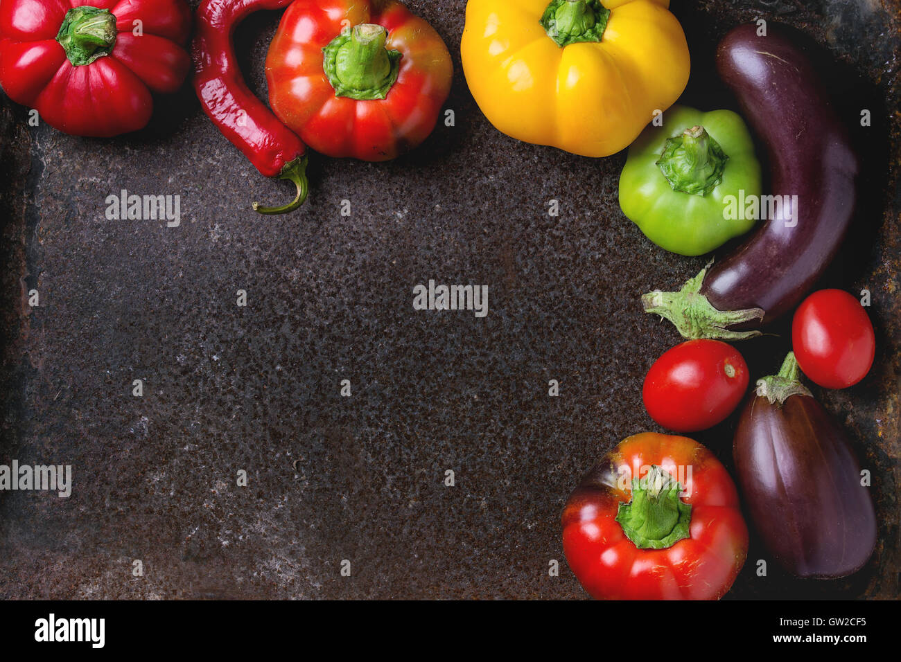 Variety of colorful paprika peppers Stock Photo - Alamy