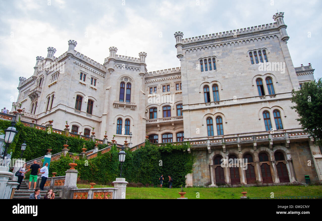 Miramare castle, Trieste, Italy Stock Photo - Alamy