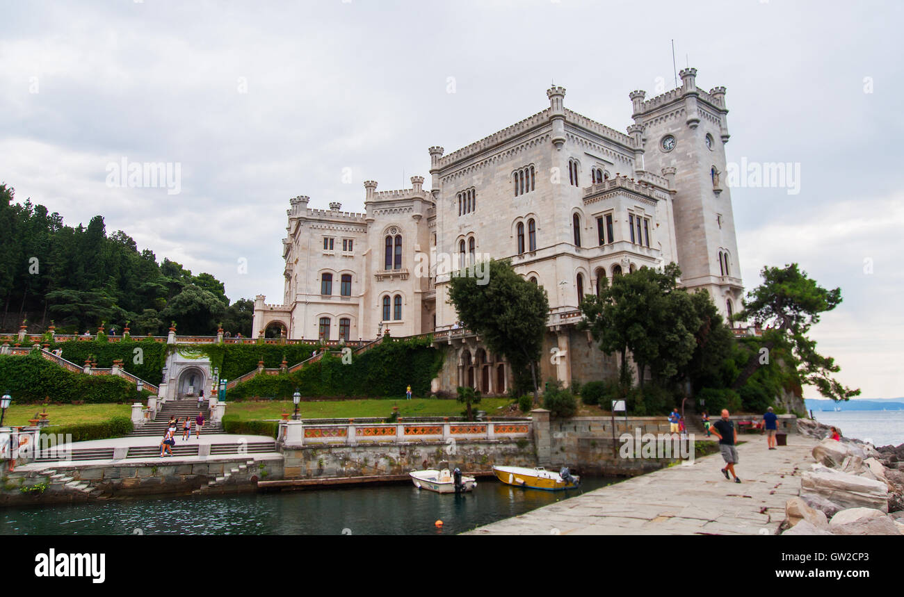 Miramare castle, Trieste, Italy Stock Photo - Alamy