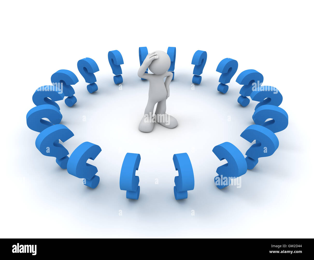 thinking about problems concept 3d illustration Stock Photo - Alamy