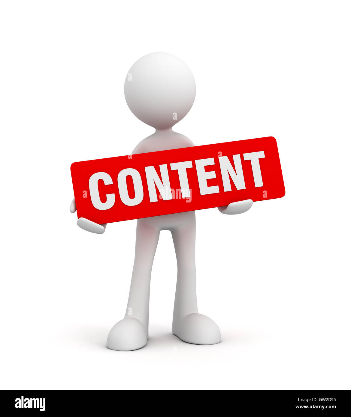 holding content concept 3d illustration Stock Photo - Alamy