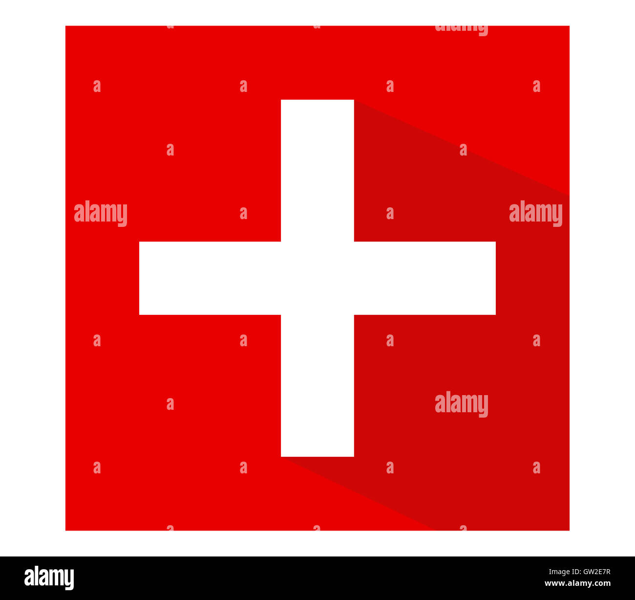 flag icon of Swiss in flat design Stock Photo - Alamy