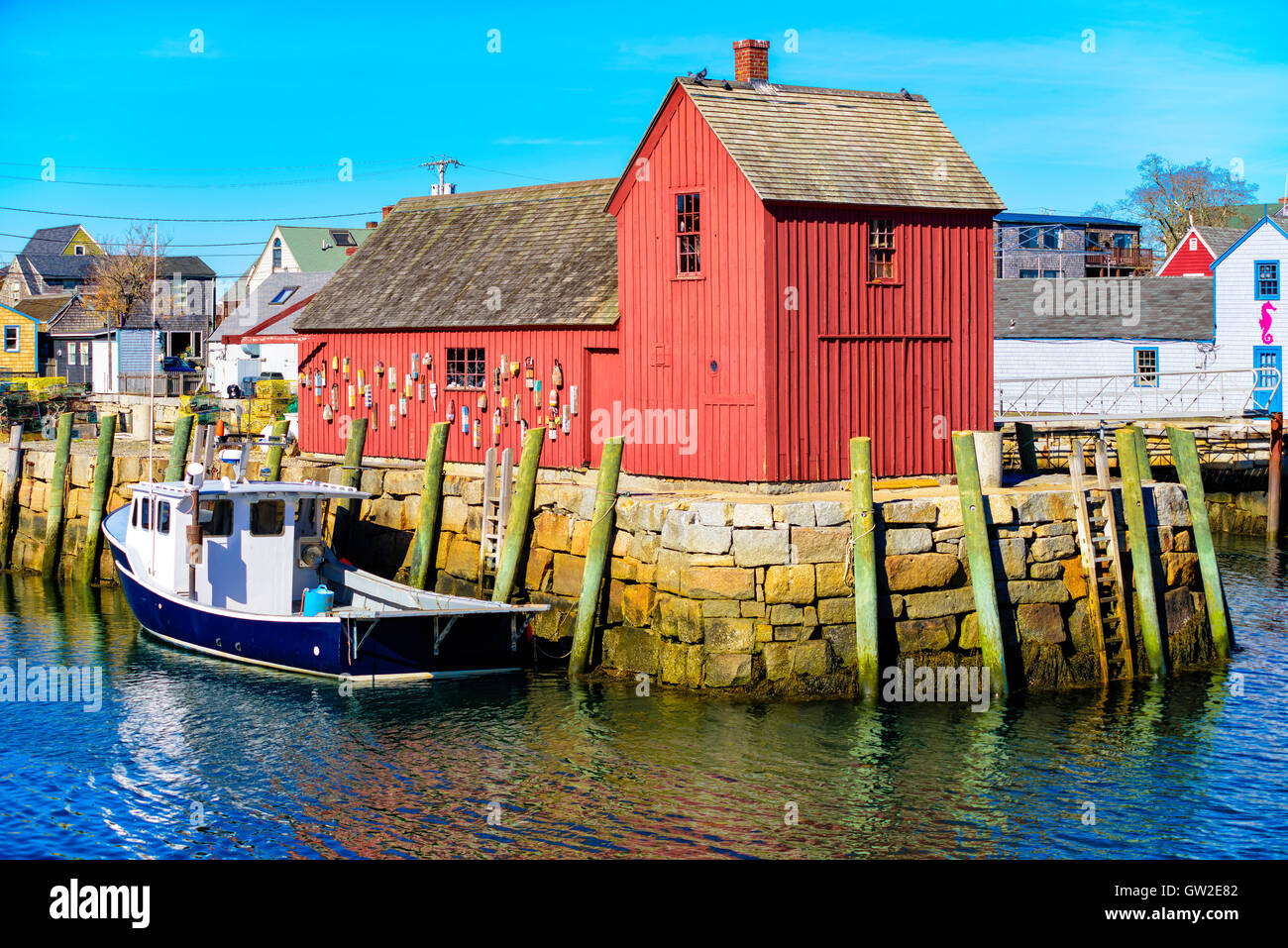 Motif number 1, fishing shack located in Rockport Massachusetts Stock ...