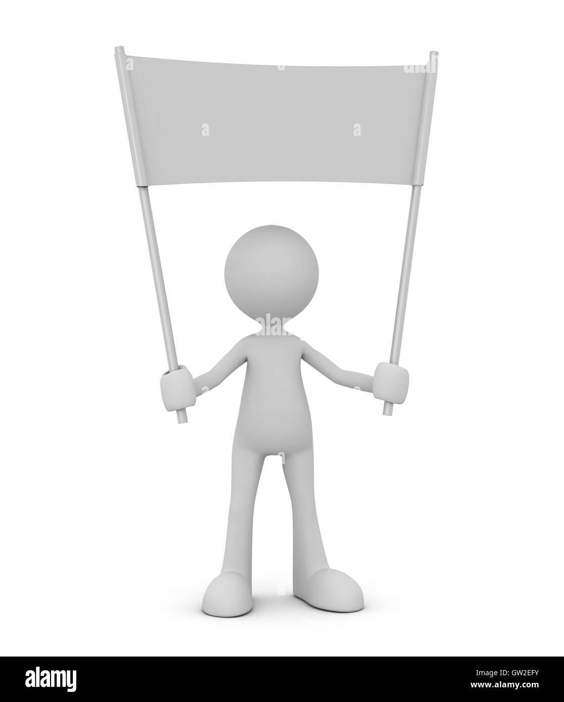 3d man holding sign board Black and White Stock Photos & Images - Alamy