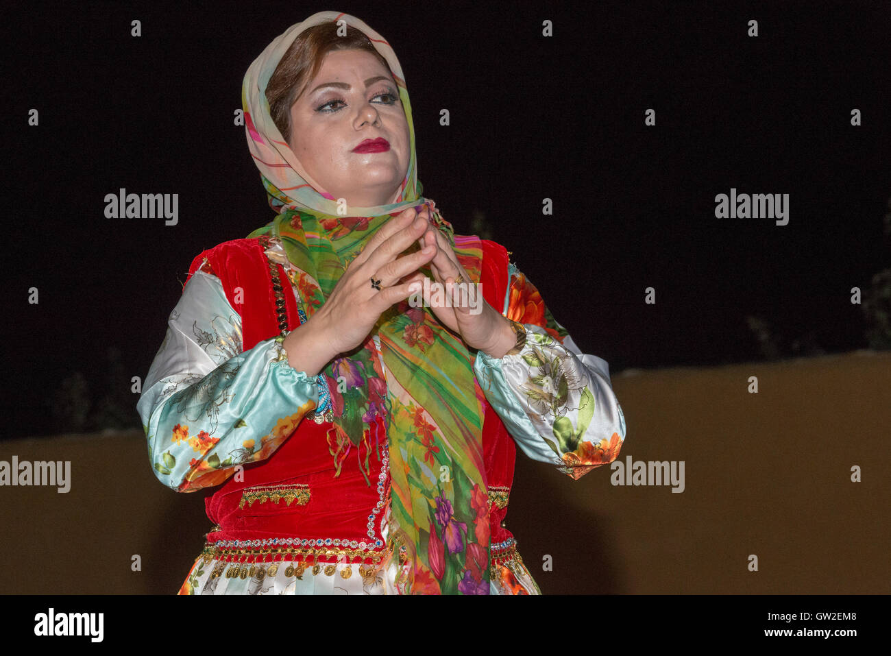Bojnourd (Bojnurd), Kurdish Wedding, Lady Dancing In Traditional Dress ...