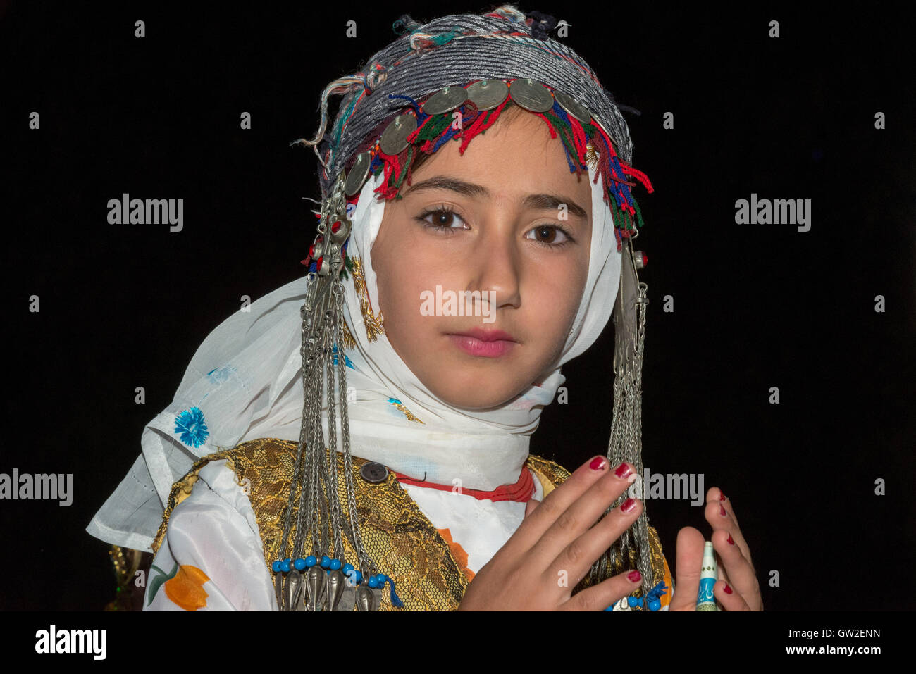 Bojnourd (Bojnurd), Kurdish Wedding, Girl Dancing In Traditional Dress ...
