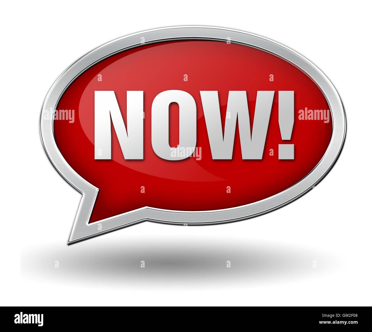 now badge concept 3d illustration Stock Photo - Alamy