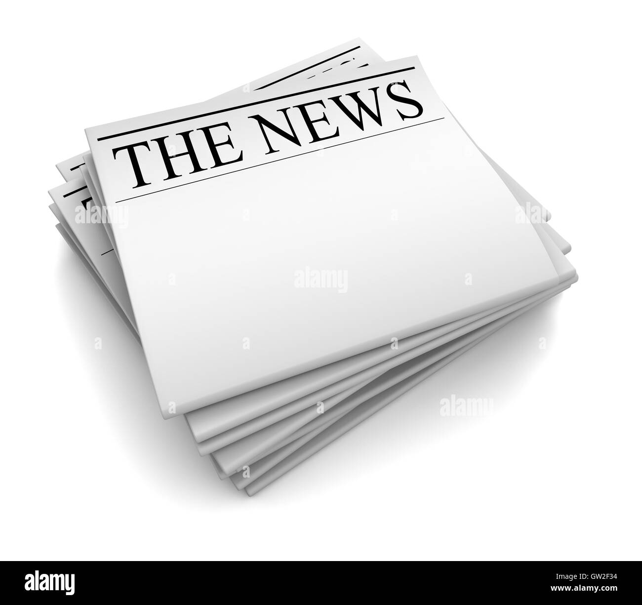 newspaper concept 3d illustration Stock Photo - Alamy