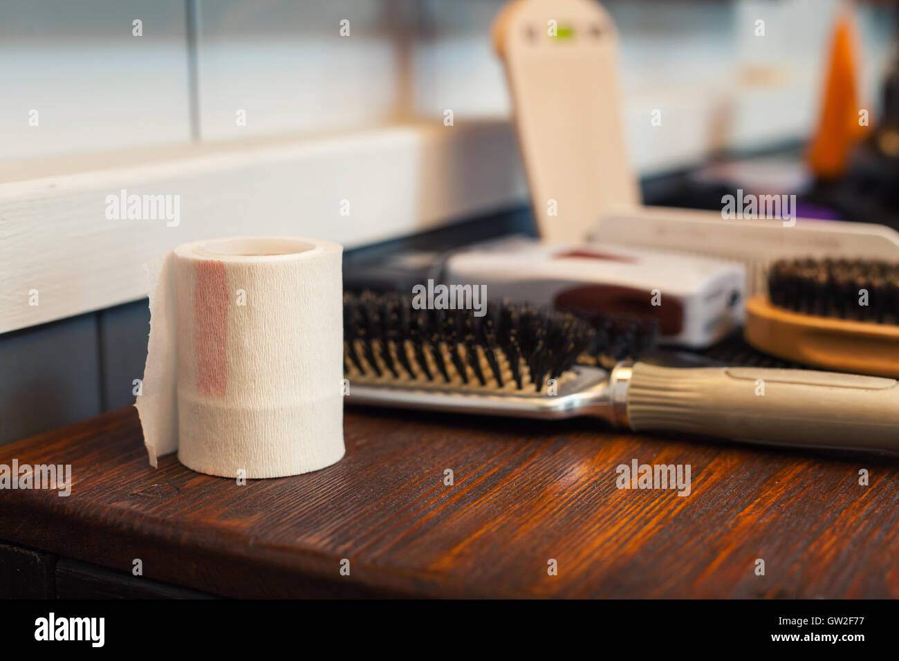 Barber shop table hi-res stock photography and images - Alamy