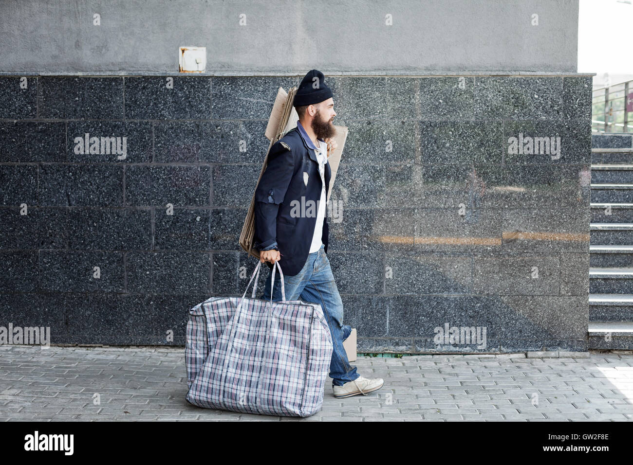 Unemployed vagrant hi-res stock photography and images - Alamy