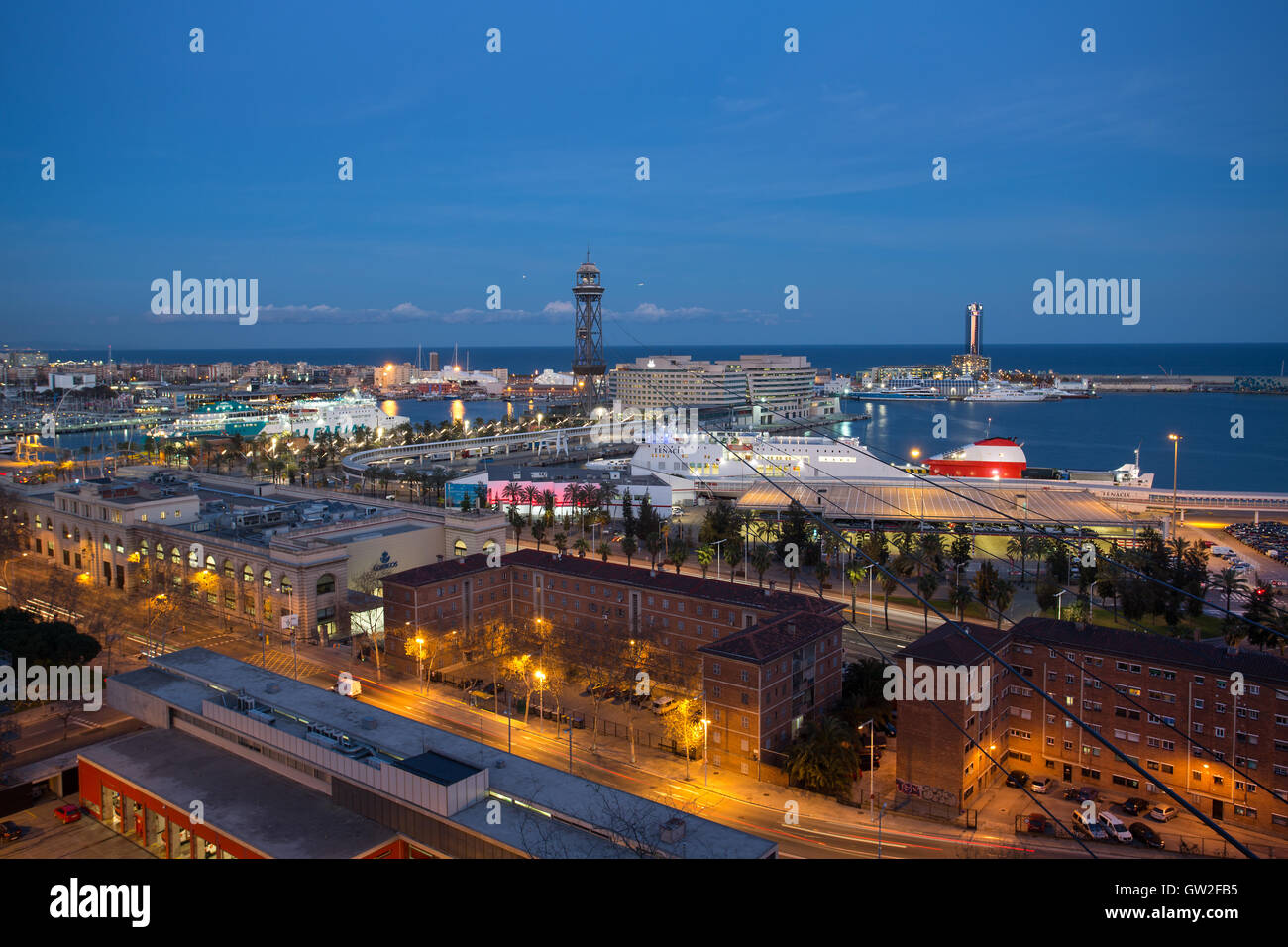 The port, Barcelona, Spain Stock Photo - Alamy