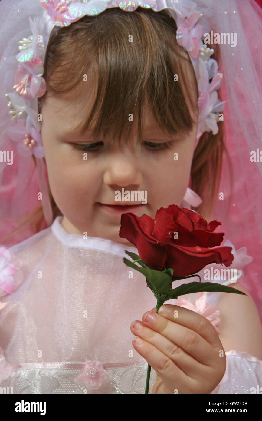 Little Girl Bride Stock Photo - Alamy