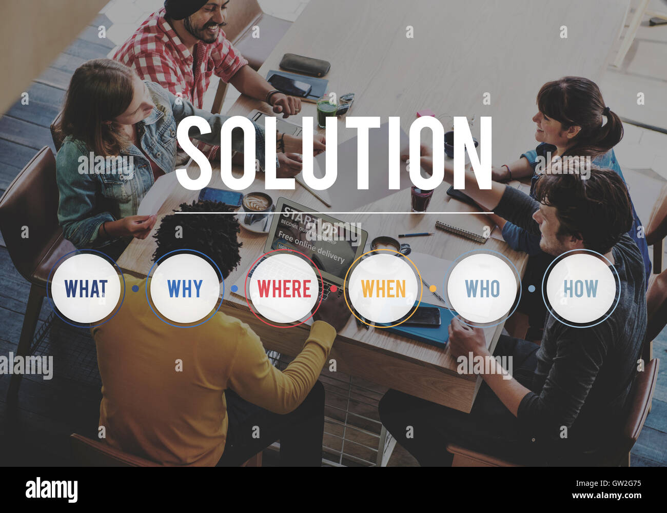 Solution question system problem hi-res stock photography and images ...