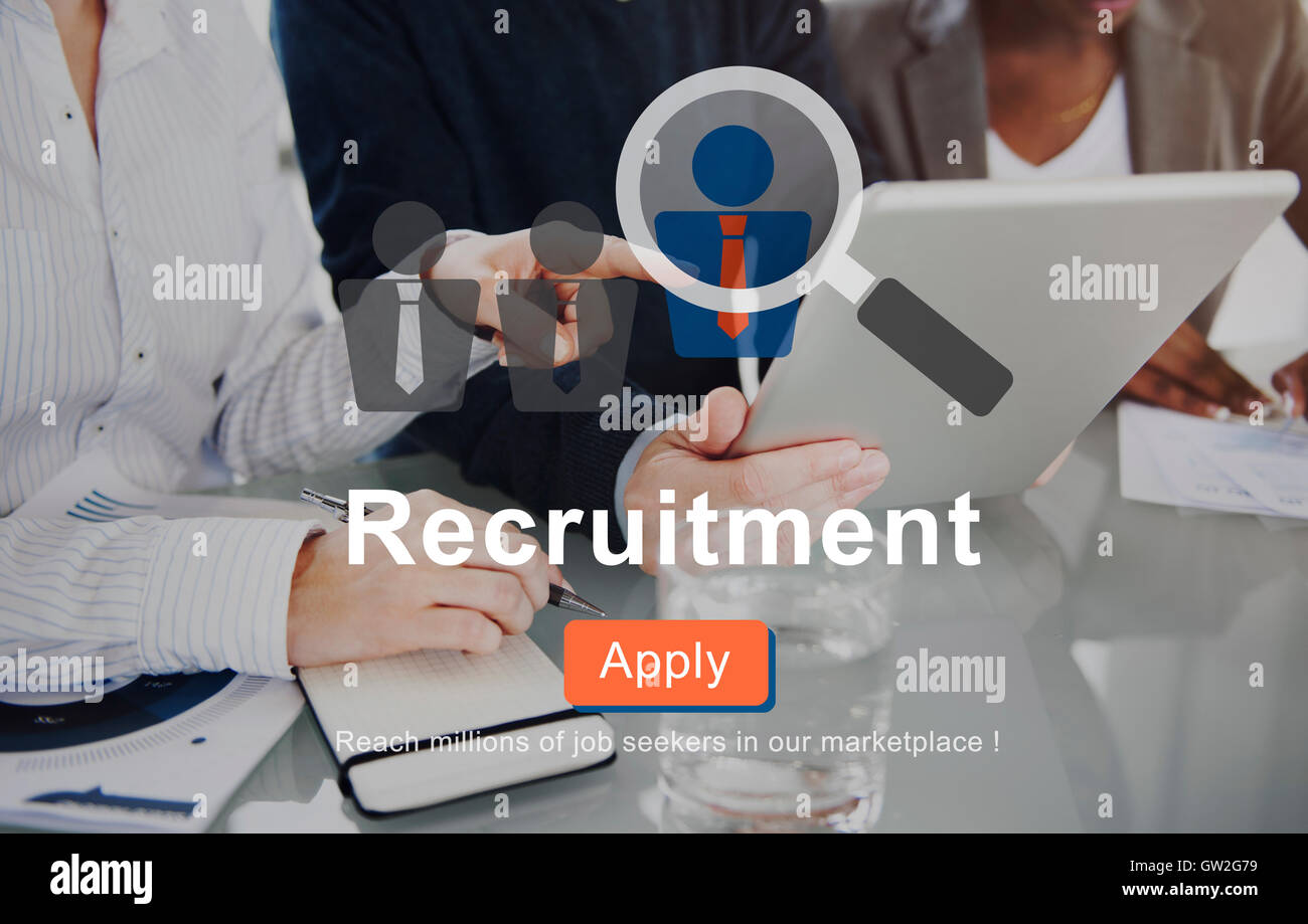 Recruitment Apply Homepage Human Resources Concept Stock Photo - Alamy