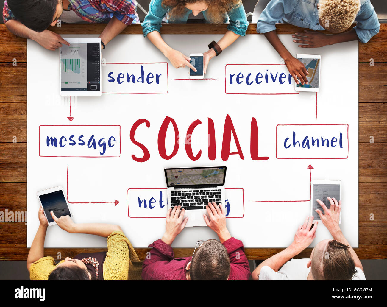 Social Networking Connection Concept Stock Photo - Alamy