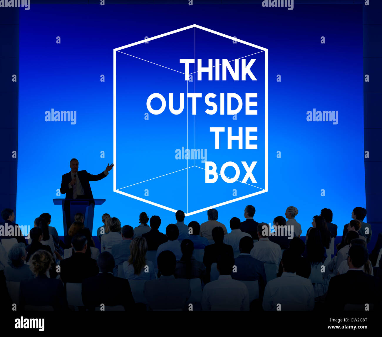 Thinking Out Of The Box Concept Stock Photo - Alamy