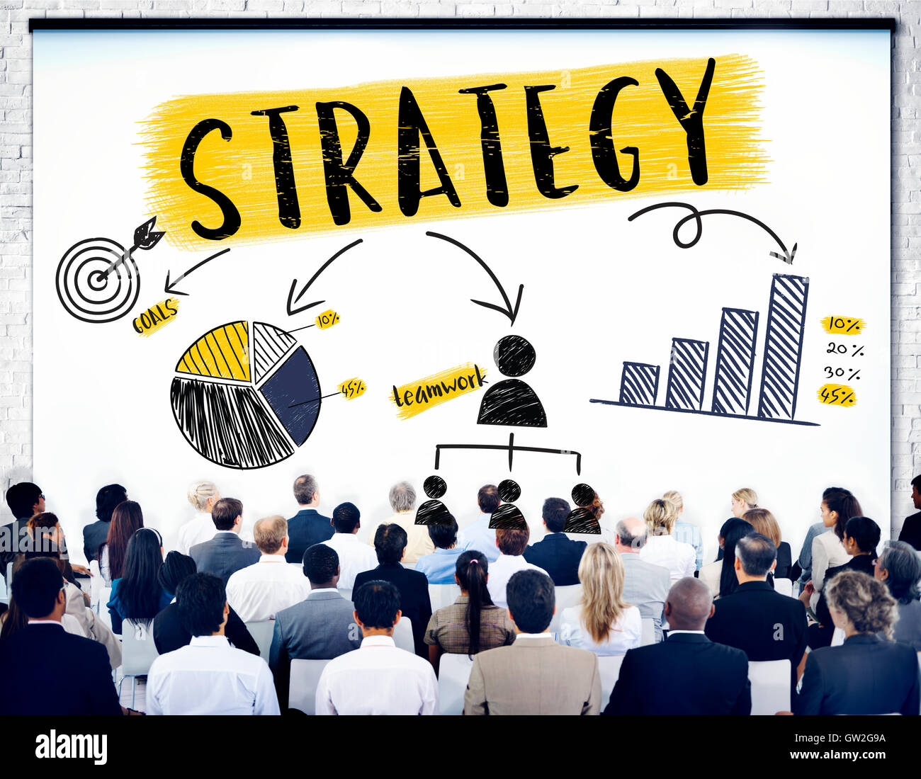 Strategy Planning Branding Chart Graphic Concept Stock Photo - Alamy