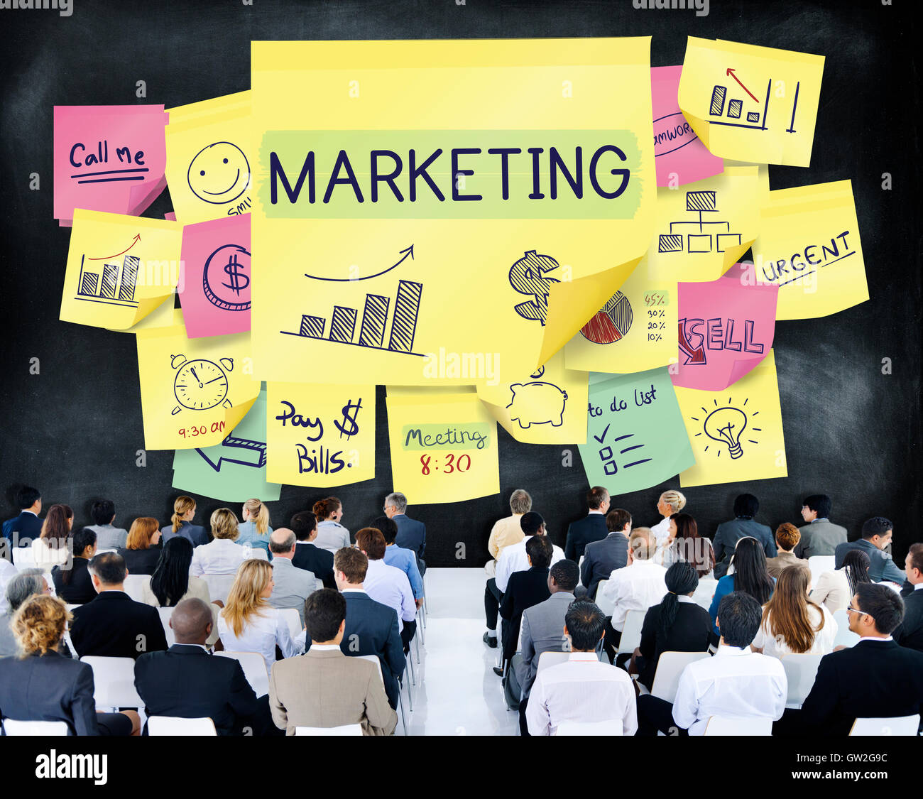 Brainstorming Discussion Plan Marketing Graphic Concept Stock Photo - Alamy