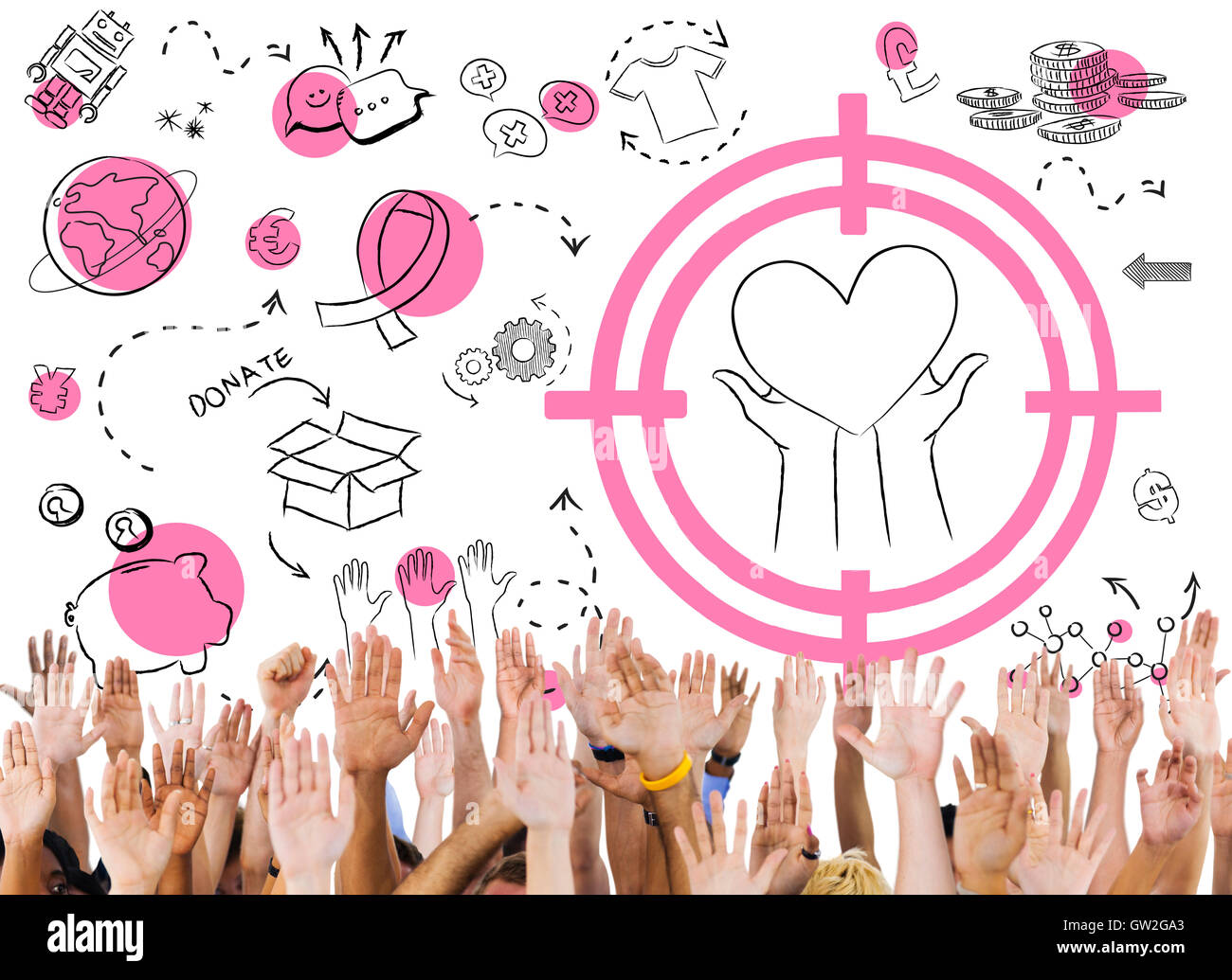 Donations Foundation Giving Help Welfare Charity Concept Stock Photo ...