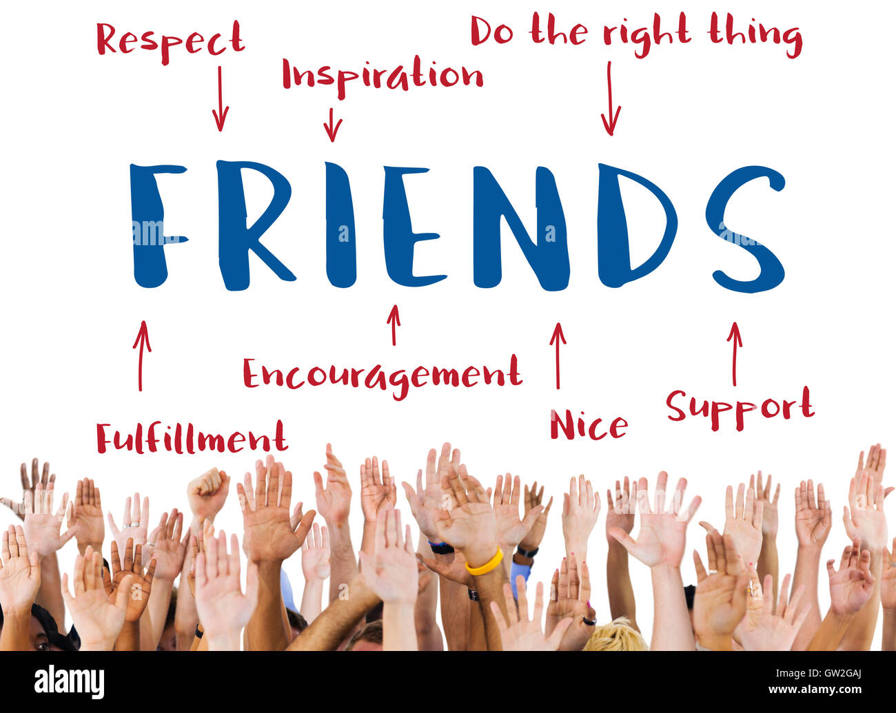 Friends Inspiration Diagram Graphic Concept Stock Photo - Alamy