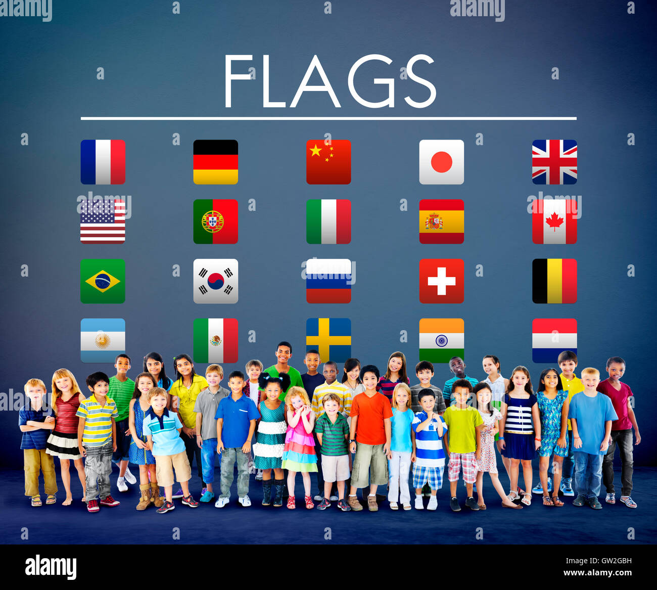 Flag Countries Foreign International Symbol Concept Stock Photo - Alamy