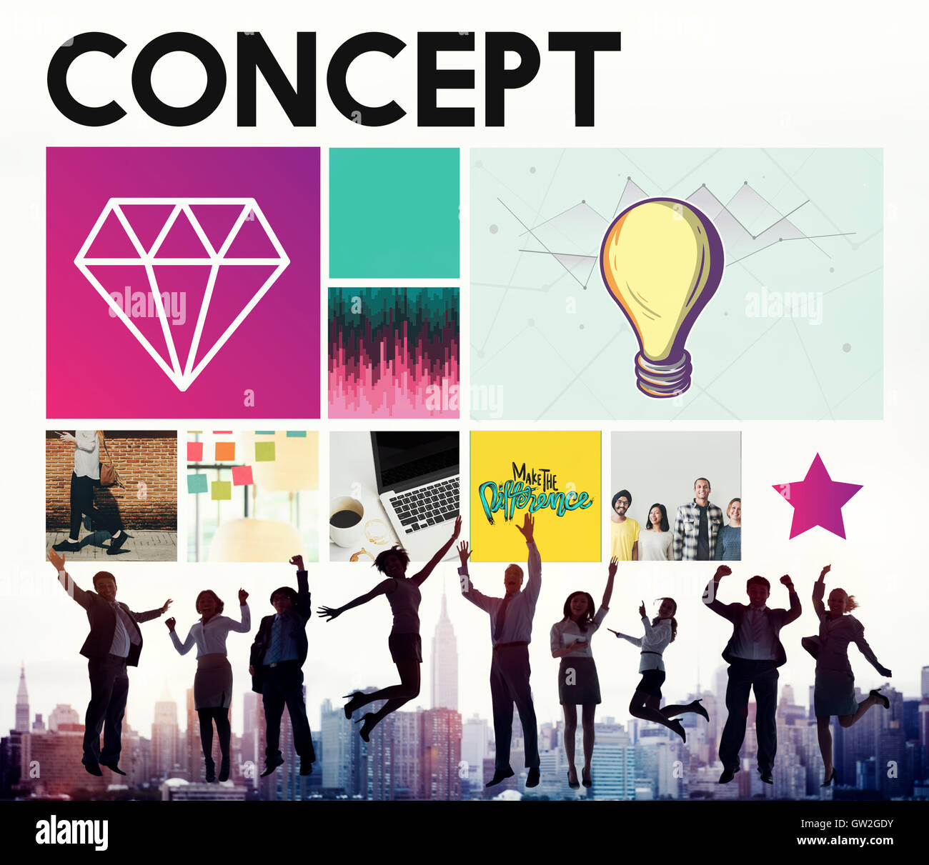 Ideas Imagination Inspiration Thoughts Graphic Concept Stock Photo - Alamy