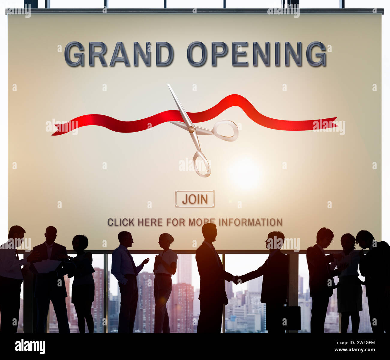 New Business Ribbon Cutting Celebration Event Concept Stock Photo - Alamy