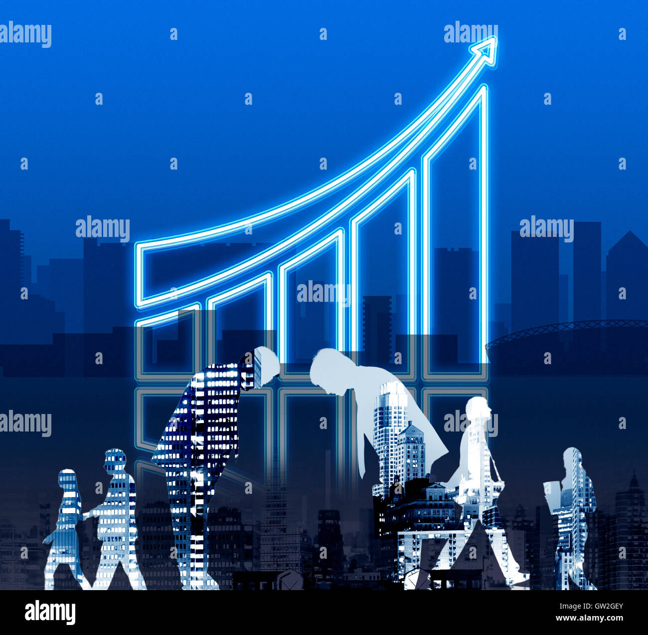 Increasing Business Graph Chart Data Concept Stock Photo - Alamy